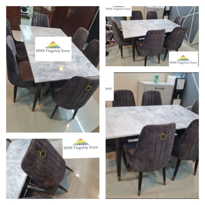 8 seater dining table set/ eight seater dining set/ marble texture uv ...