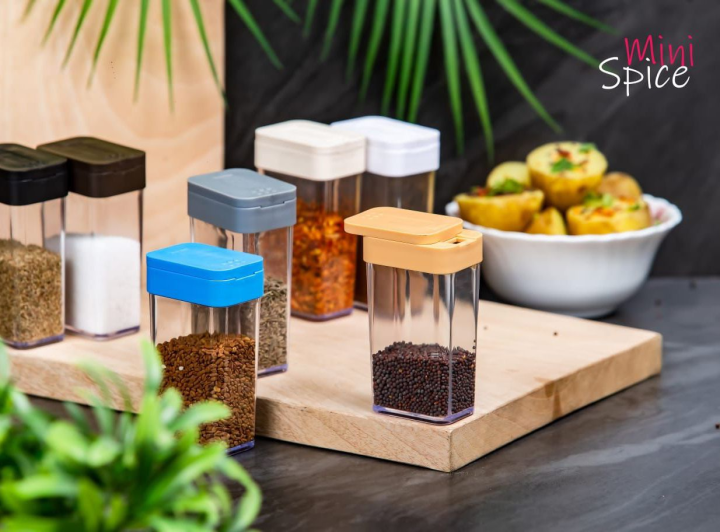 Mini Spice 4 Pcs Set Spice Masala Plastic Storage box - Multipurpose ...