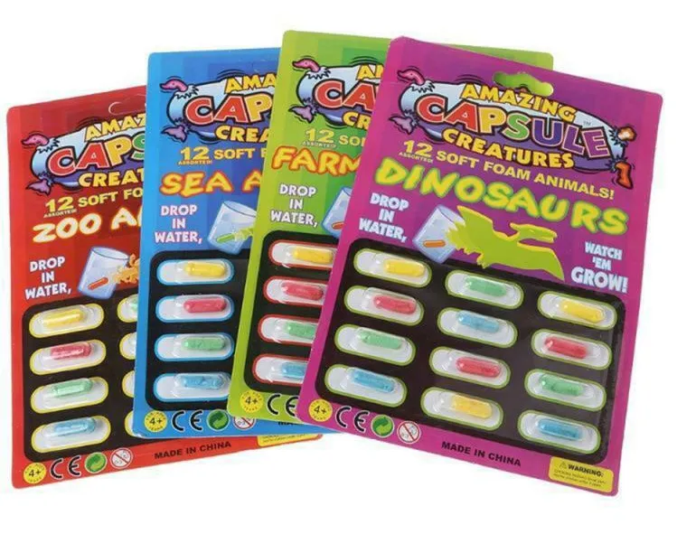 MAGIC WATER CAPSULE ANIMALS - 12PCS/Set - Warm Water Growing Animal ...