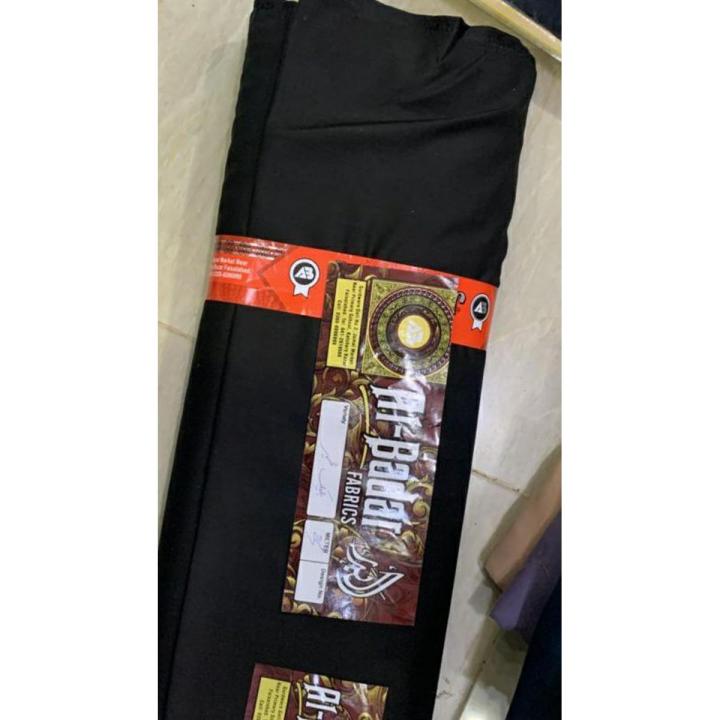 pure jet black suit of washing-wear for man unstitched | Daraz.pk