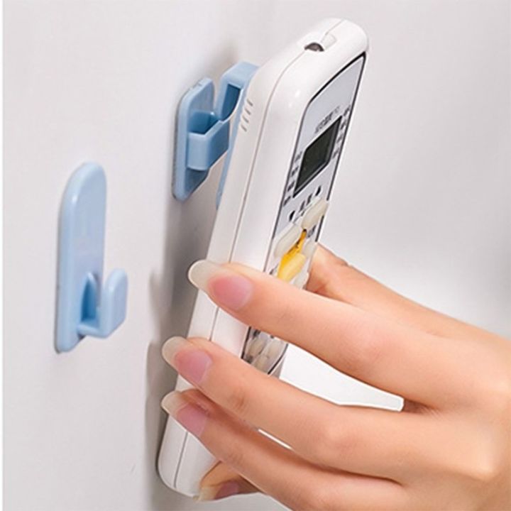 Remote Control Holder Hook,2 Pair Wall Mount Storage Sticky Plastic ...