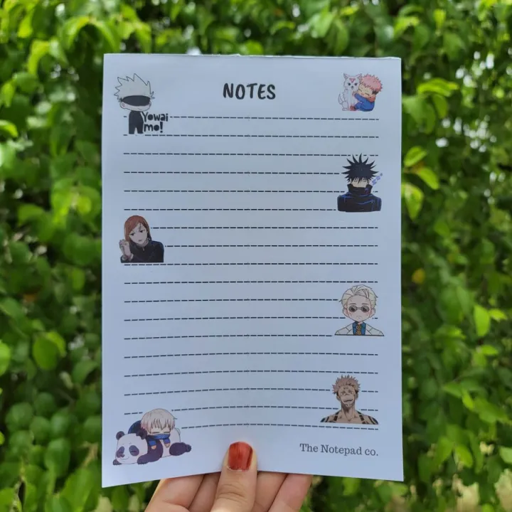 Notepad Jujutsu Kaisen A5 | jjk Notebook | note book Note pad | Doodle ...
