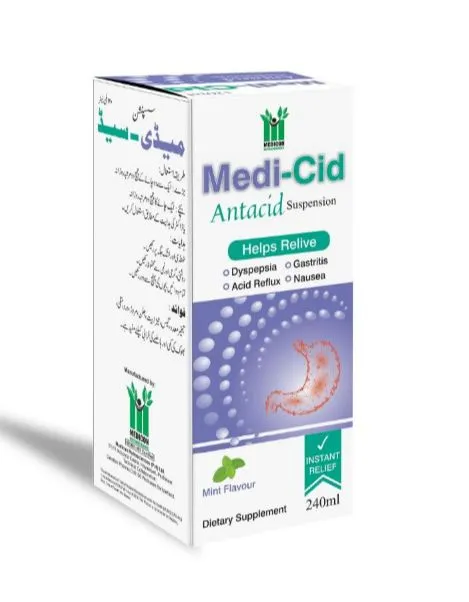 Medi-Cid Antacid suspension - Helps Relive (Dyspepsia, Gastritis, Acid ...