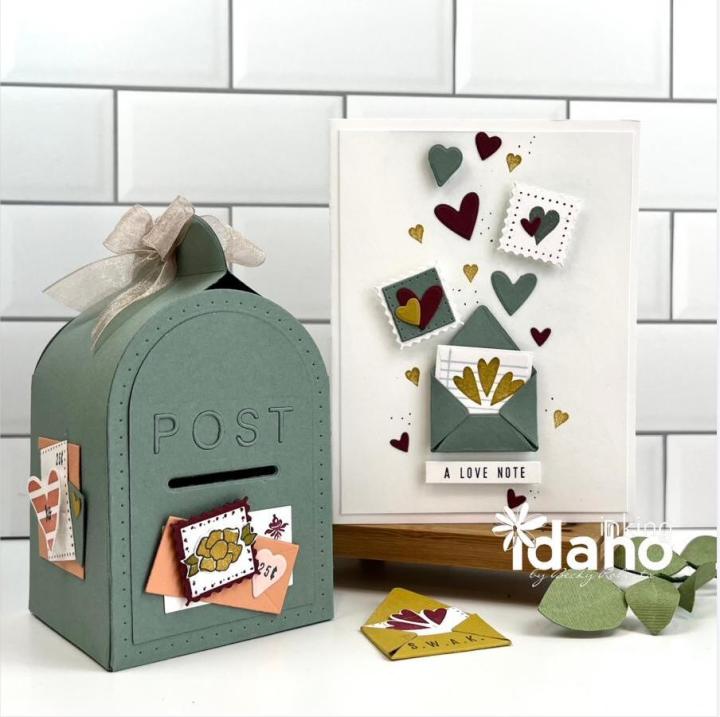 With Love Mailbox Post Box Bag 2022 New Metal Cutting Dies Stencil ...