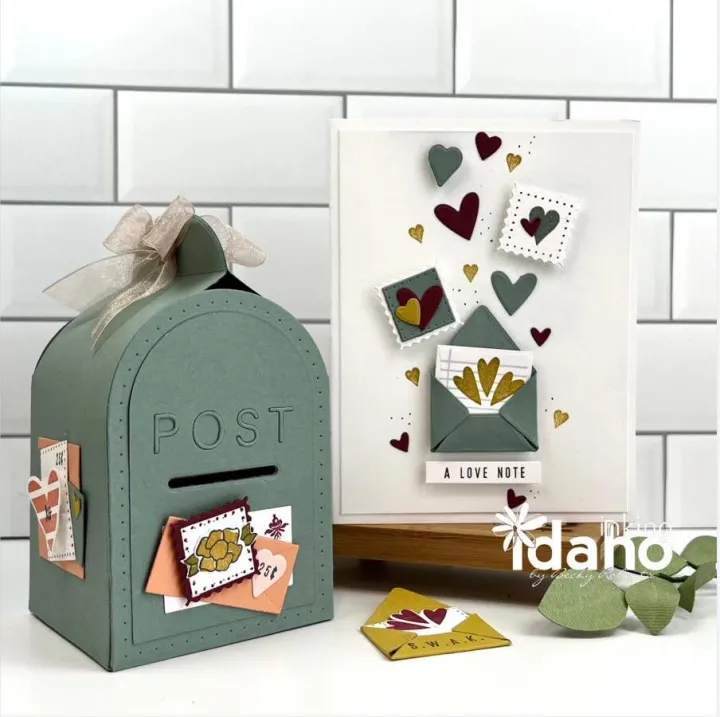 With Love Mailbox Post Box Bag 2022 New Metal Cutting Dies Stencil ...