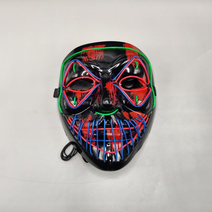 Universal Neon Halloween Mask, Led Purge Mask 3 Lighting Modes For ...