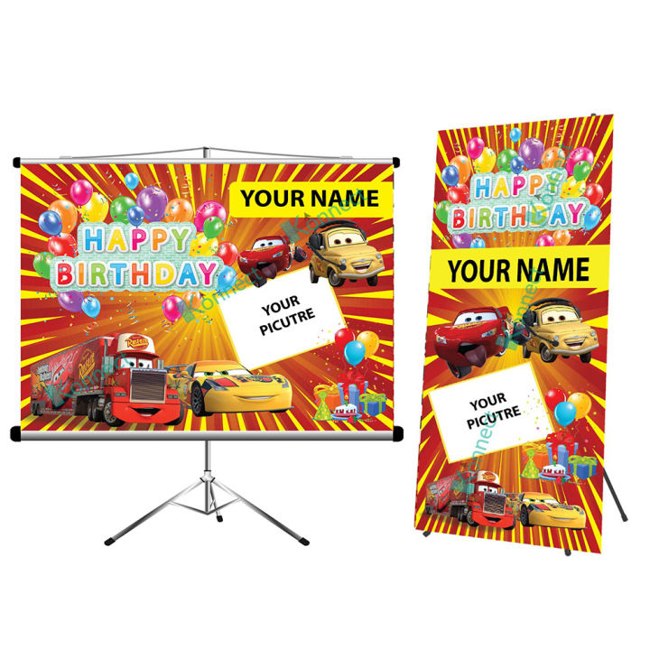 Personalized Birthday Party Welcome X Stand With Banner And Birthday ...