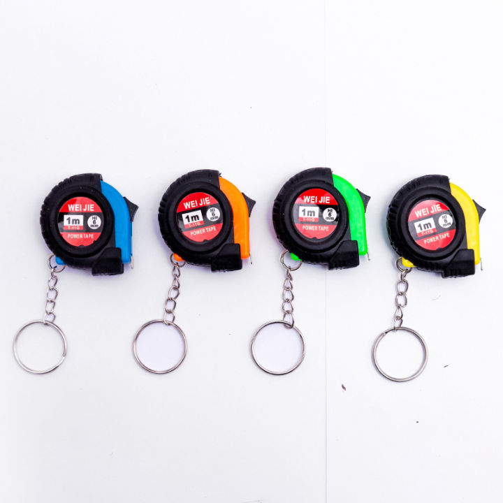 Mini Power Tape Measure Keychain Universal Pull Ruler Metric Tape ...