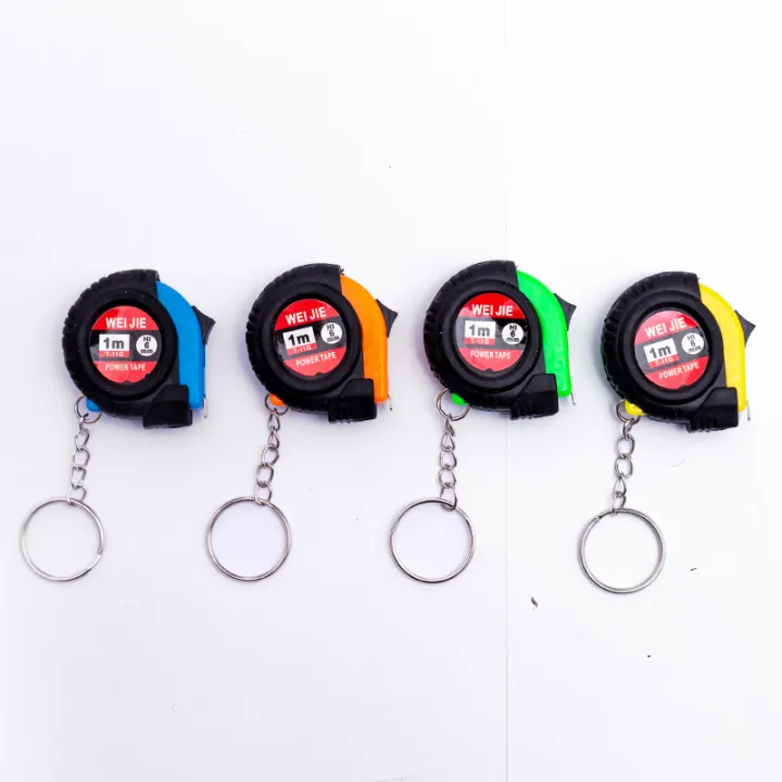 Mini Power Tape Measure Keychain Universal Pull Ruler Metric Tape ...