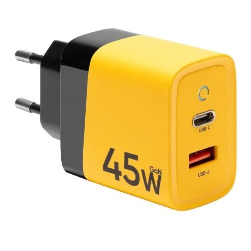 45W Fast Charging Orange Port Yellow Charging Adapter | Daraz.pk