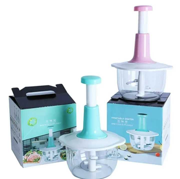 Chopper, Hand chopper Manual, 1500ML Speedy Chopper with 3 Curved ...