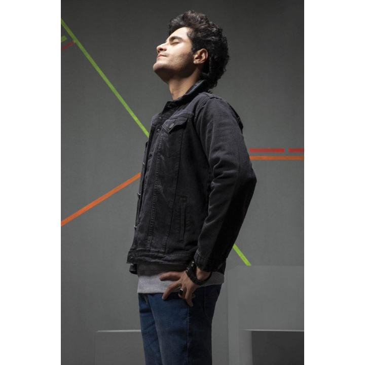 Califord Black denim Jacket For Men | Daraz.pk