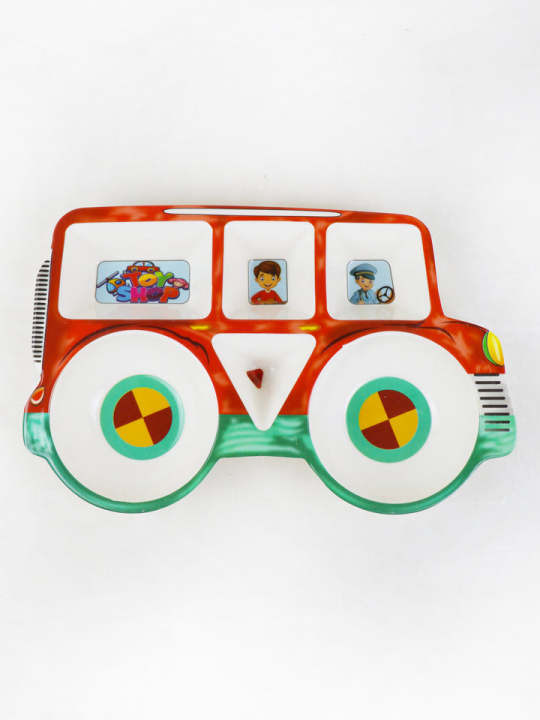 Cut Price Car Shaped 6 Compartment Melamine Tray Red | Daraz.pk