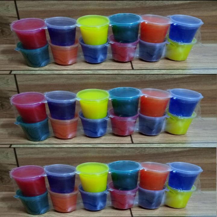 Packet of 36 Jelly Clay Slime Bucket Art # JS-JCSB-Toy (36 Pcs) | Daraz.pk