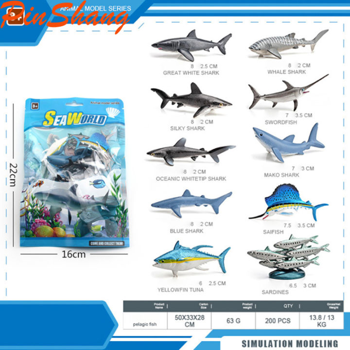 PinShang Simulation Ocean Animal Figurines Toys Realistic Marine Sea ...