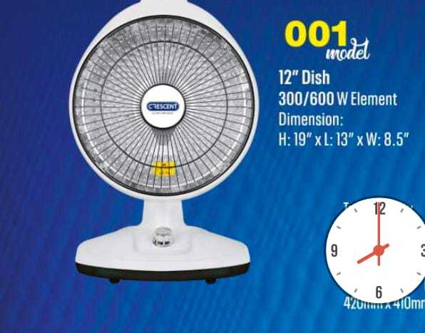 1 Year Warranty Sun Halogen Electric Dish Heater 300/600 Watt W Element ...