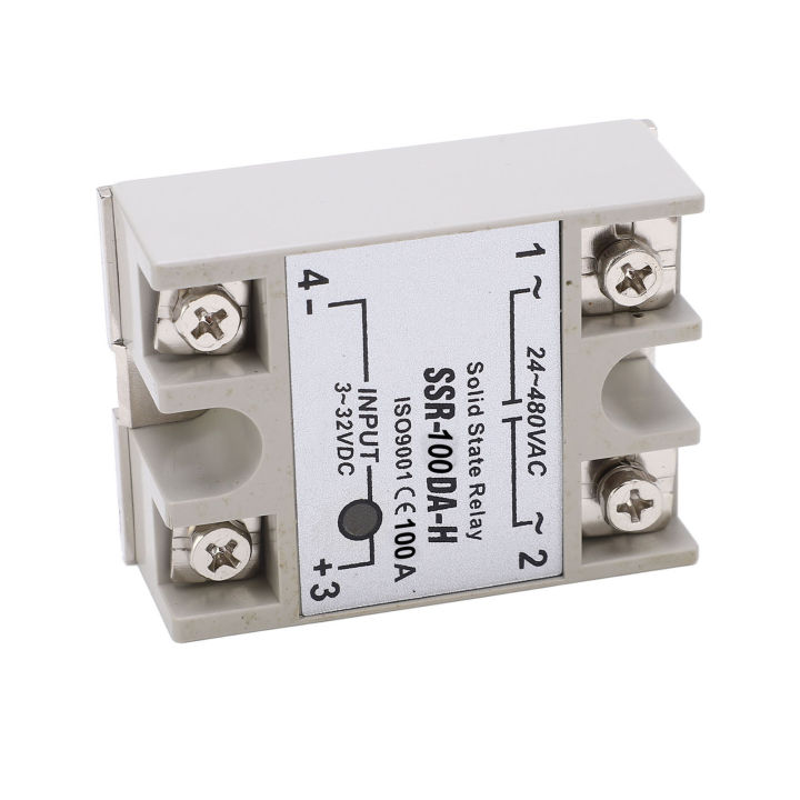 100A Single Phase Solid State Relay Voltage Control SSR Module DC3-32V ...