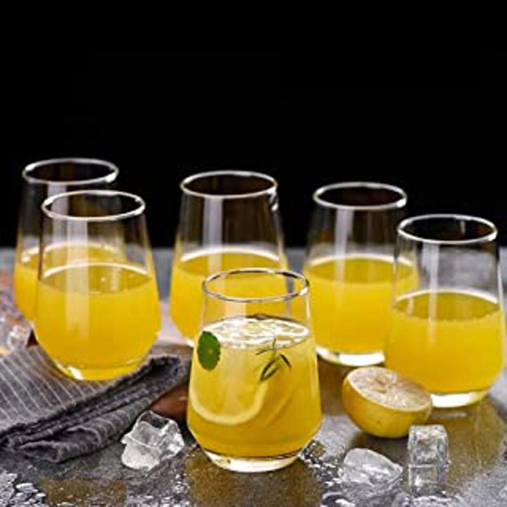 Drinking Transparent juice Water Glass Set, of 6 -juice Glass set ...