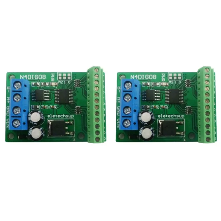 2X 8Ch Input/Output Digital Switch TTL LvTTL CMOS RS485 IO Control Module Modbus Rtu Board for ...