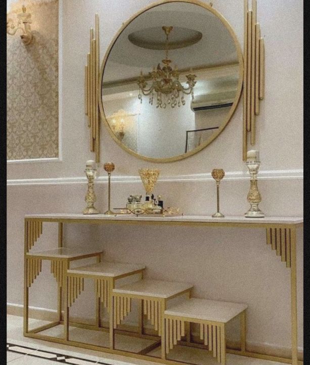 Table Console With Mirror Made In Metal | Daraz.pk