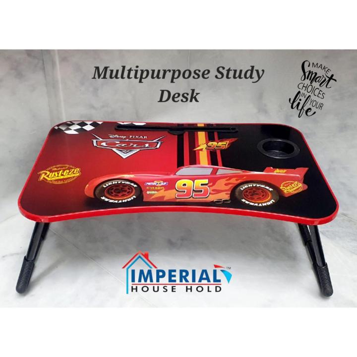 Princess & Racing Car Multipurpose Foldable Laptop Table with Cup ...
