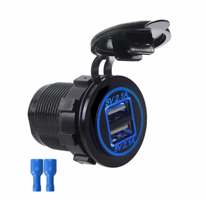 Dual USB Charger Socket Power Outlet with LED Indicator Light ...