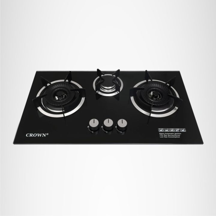 CROWN Built-in Hob Model CR-21G 3 Burner Copper Valve (Long Nozel ...
