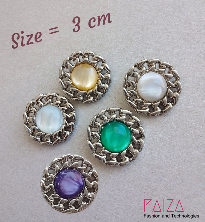 4-Pieces Fancy Attractive Decorative Buttons | Fancy Buttons for Men ...