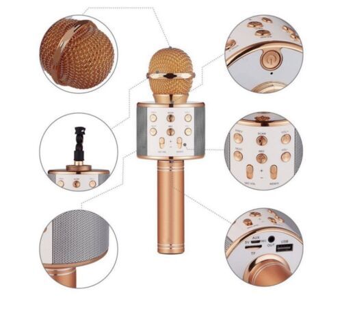 KTV- WS858 Wireless Karaoke Handheld Microphone USB Player Bluetooth Mic Speaker | Daraz.pk