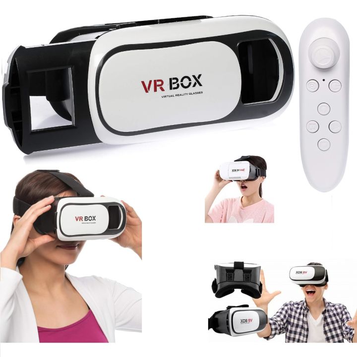 VR Box 2.0 Virtual Reality 3D Glasses & Bluetooth Gamepad | Daraz.pk