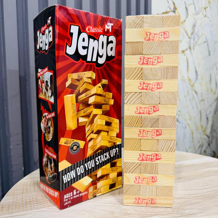 🏗️ Classic Jenga | Original Hardwood Block Stacking Game by Hasbro ...