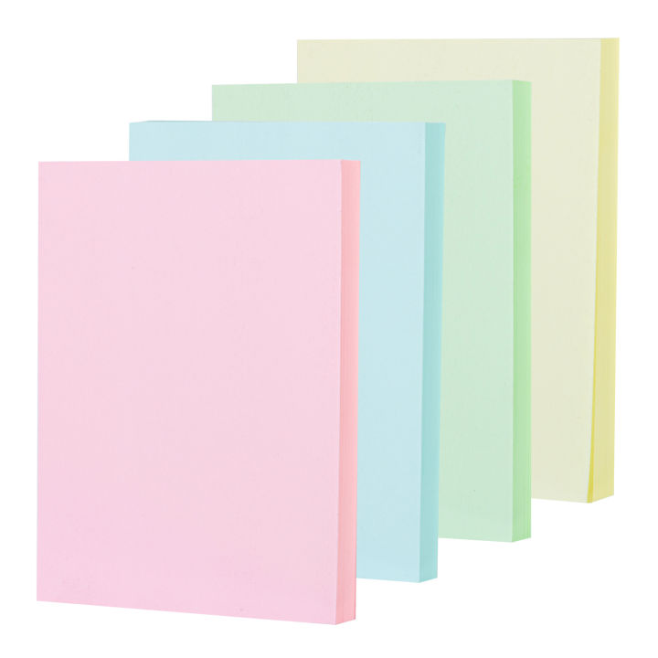 Masdot Online 100-Sheet PET Sticky Notes Set - 3" x 4", 4 Colors ...
