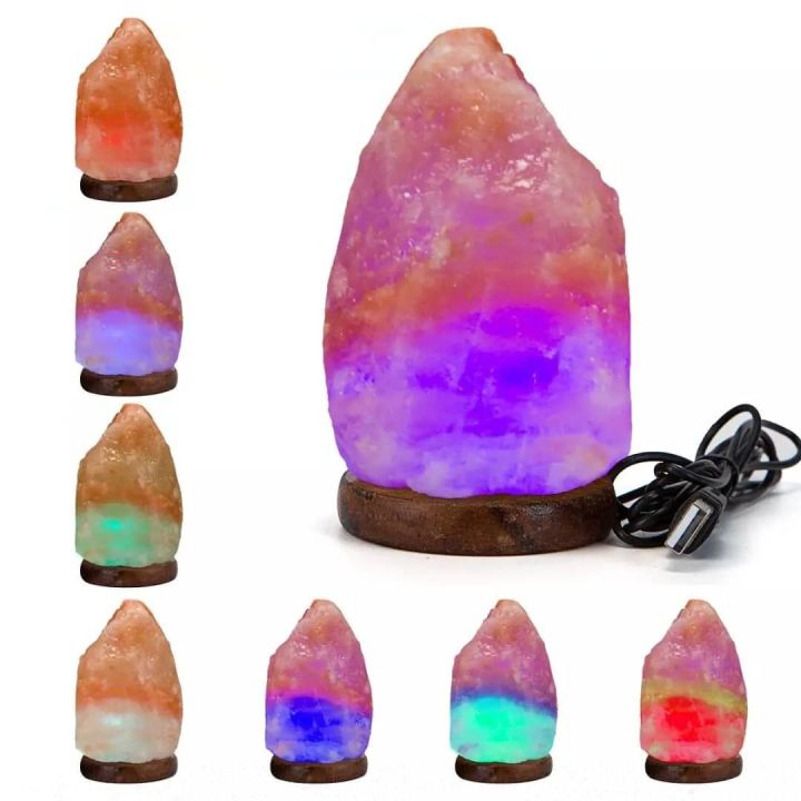 7 Color Chaning USB Himalayan Salt Lamp for Home Decoration, Night ...