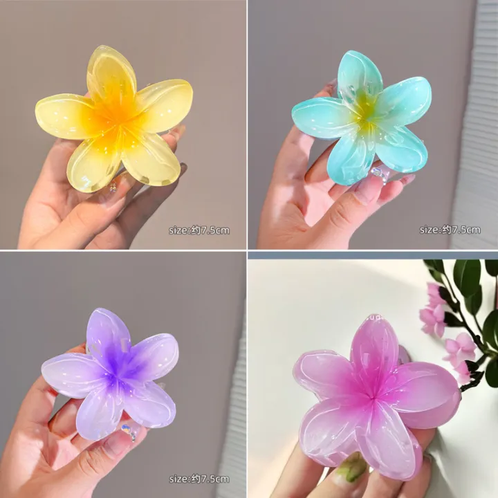 Fashion Women Flower Hair Clips Mengling egg Hair Accessories Trending ...