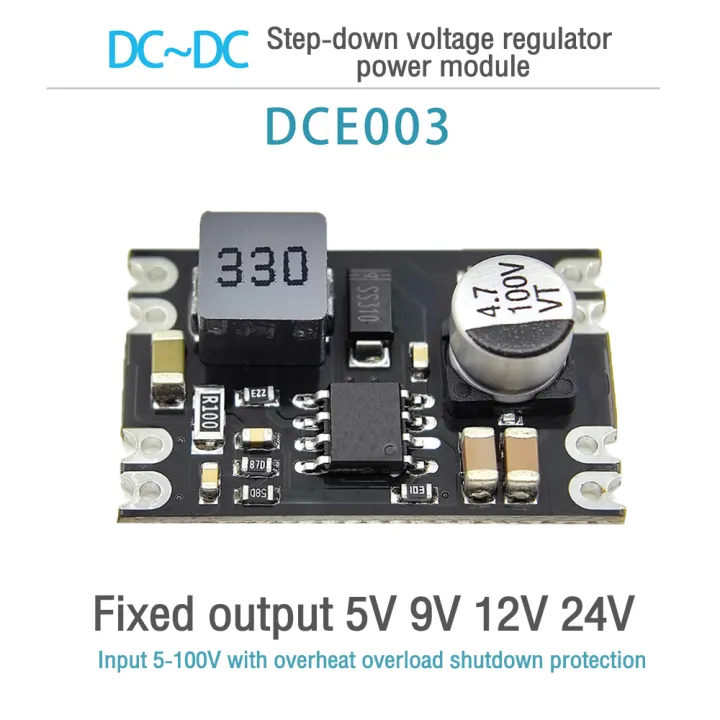 DC to DC Adjustable High Efficiency Voltage Regulator 6-100V to 5V12V Buck Converter DIY Power ...