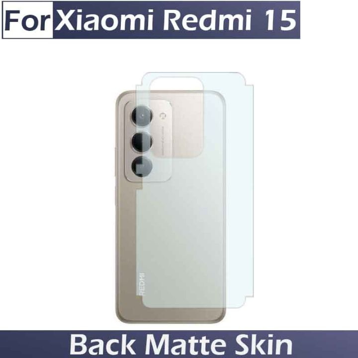 Xiaomi Redmi 15 Back Matte Protector Anti-Slip Soft Skin Sheet Film ...