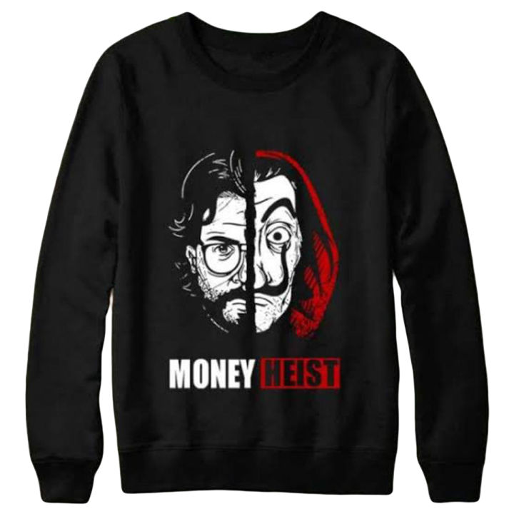 Black Money Heist Printed Sweatshirts For Mens & Boys (SN51) | Daraz.pk