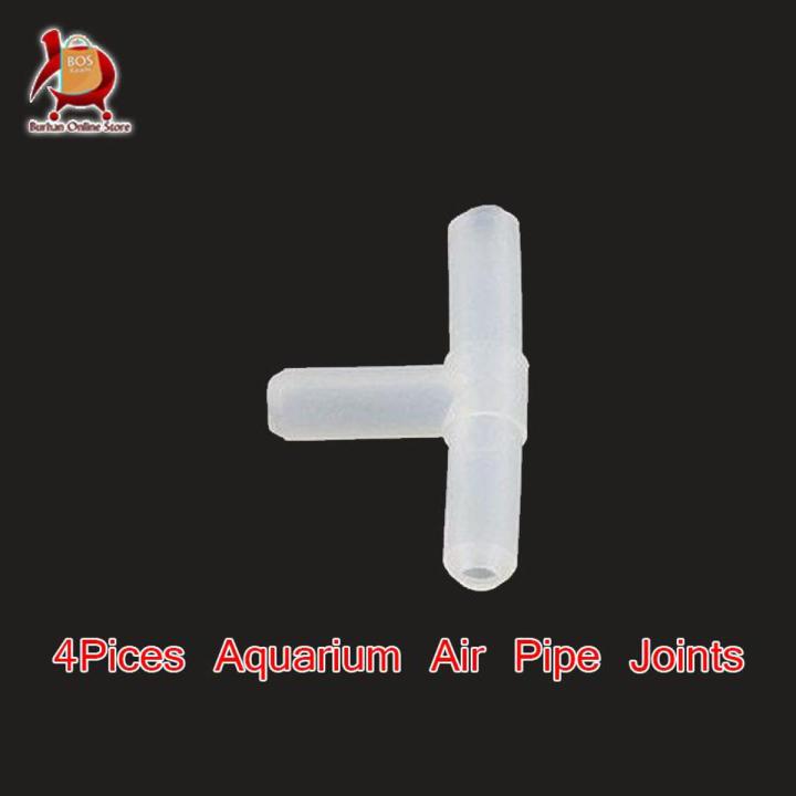 4 pcs Fish Aquarium Air Pipe Joints for 4mm Air Pipe Joints CO2 Pipe ...