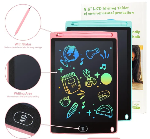 LCD Writing Tablet, Single Color Drawing Tablet with Protect Cover ...