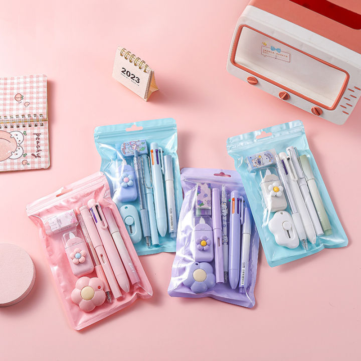 Lightweight Stationery Set Handy Packaged Colorful Correction Tape 7-In ...