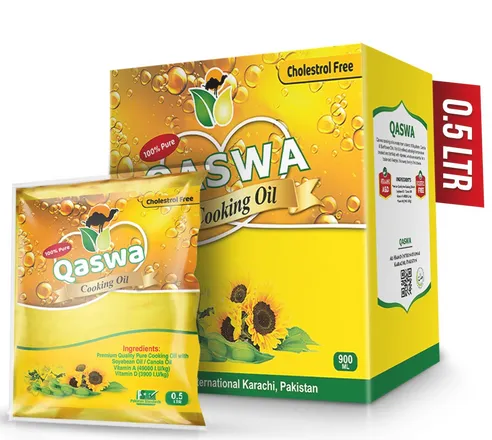 Qaswa Cooking Oil 500ML Carton, x 10 Pouches – Fortified with Vitamin A ...