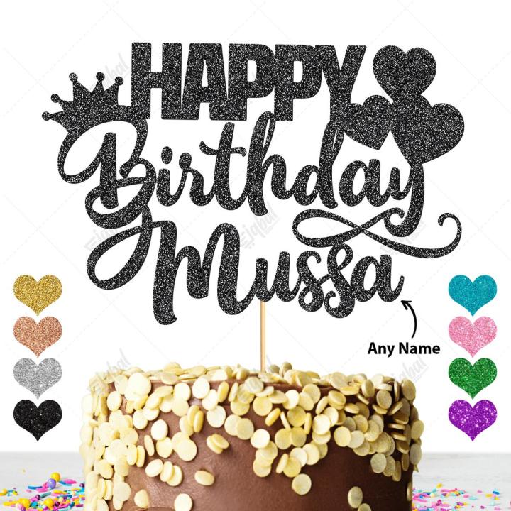 PERSONALISED Happy Birthday Cake Topper - Birthday Party Cake Topper ...