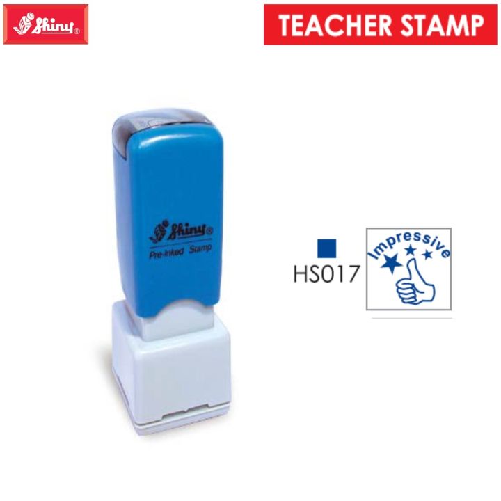 Shiny Pre-Ink Stamp Red Color HS-017 High Quality Stamp For Schools ...