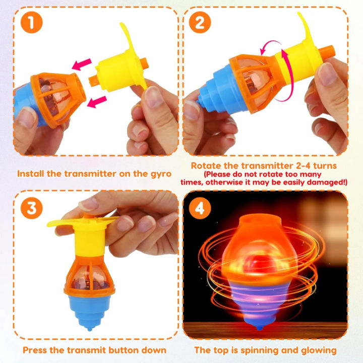 Spinning Top with Light (Latto) for Kids LED Light Up Flashing Spinning ...