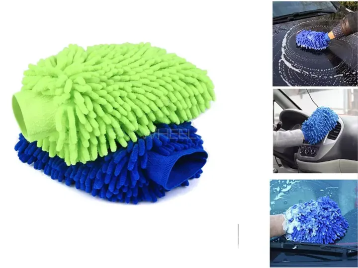 Professional Microfiber Car Cleaning Gloves – Reusable Wash Mitt for ...