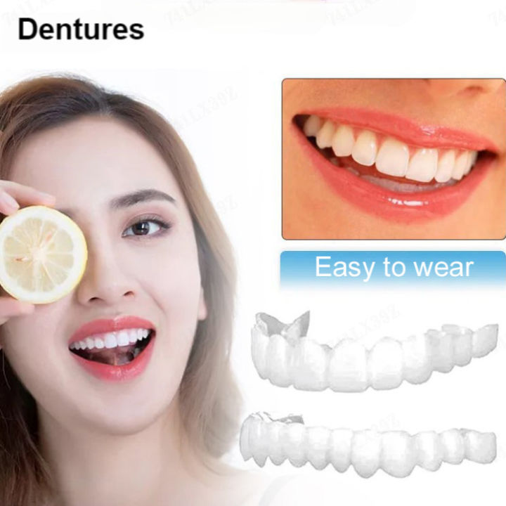 Natural Looking Snap-On Smile Veneers for Upper & Lower Teeth ...