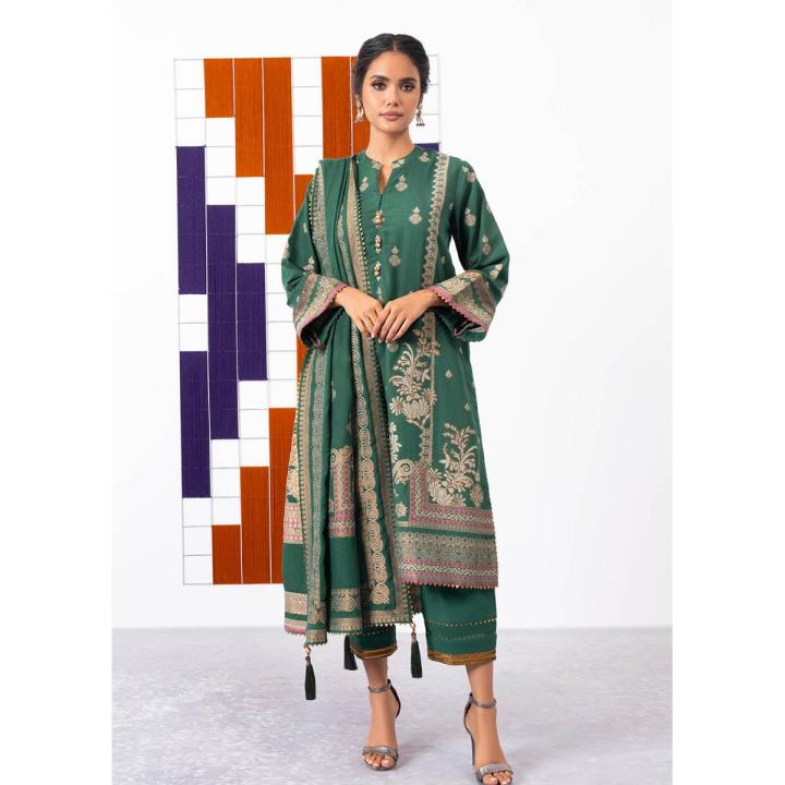 Alkaram Studio 3 Piece Unstitched Jacquard Suit With Jacquard Dupatta ...