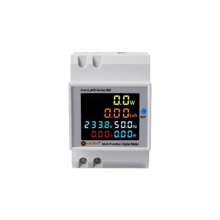 6IN1 din rail AC monitor 110V 220V 380V 100A Voltage Current Power ...
