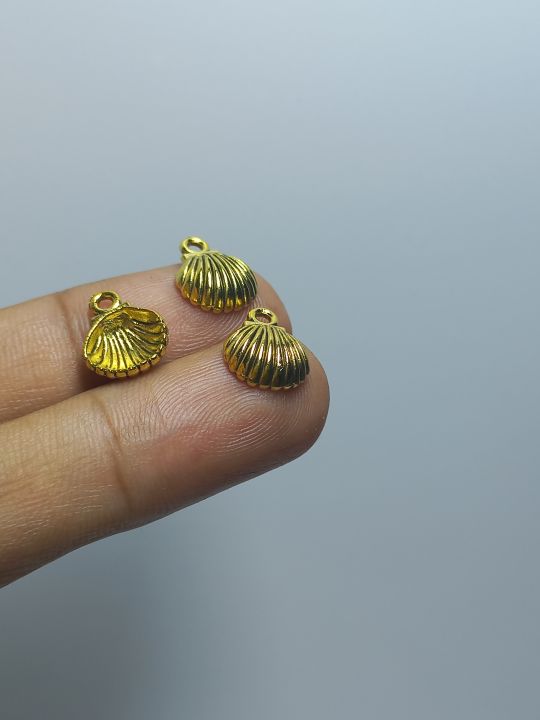 High Quality Metal Sea Shell/Scallop Charms, Antique Silver/Gold, 10pcs ...