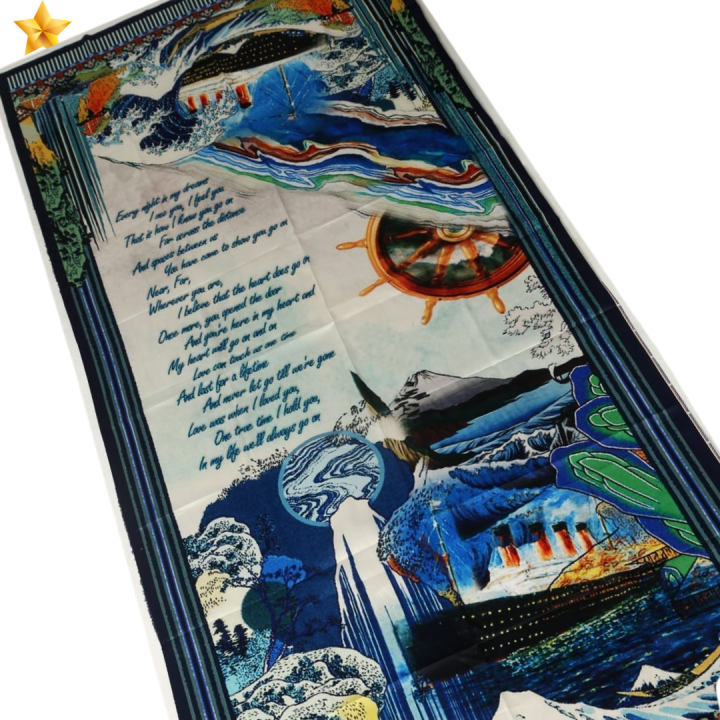 Digital Printed Silk Calligraphy Dupatta | Daraz.pk